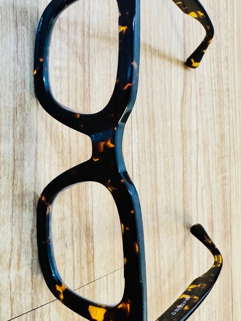 Black / Brown Hipster Thick Square Eyeglasses - Mill