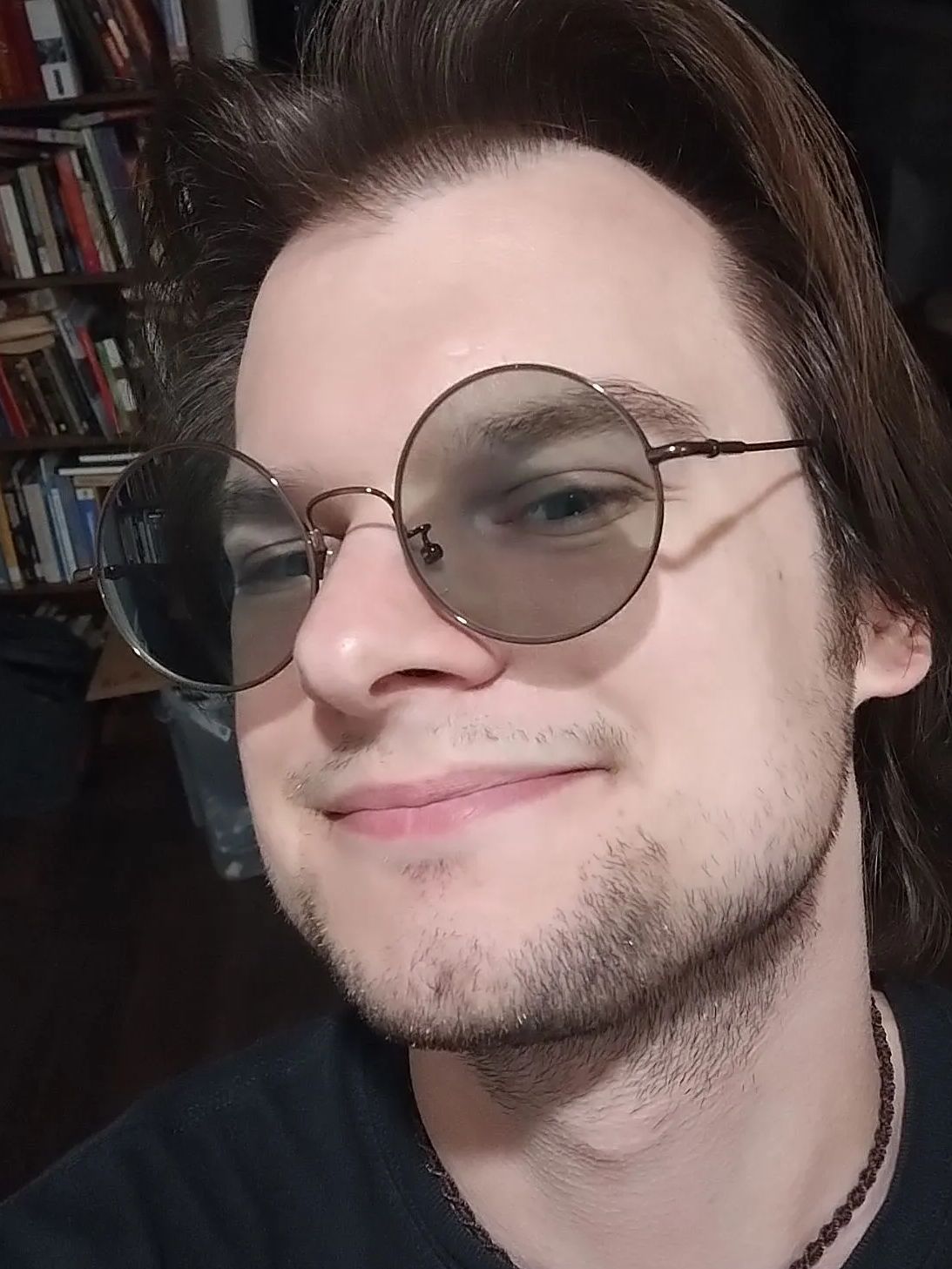 Silver Retro-Vintage Flexible Round Blue Light Glasses - Belly