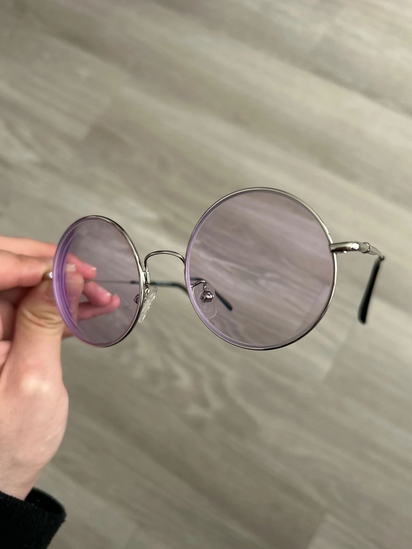 Silver Retro-Vintage Flexible Round Blue Light Glasses - Belly