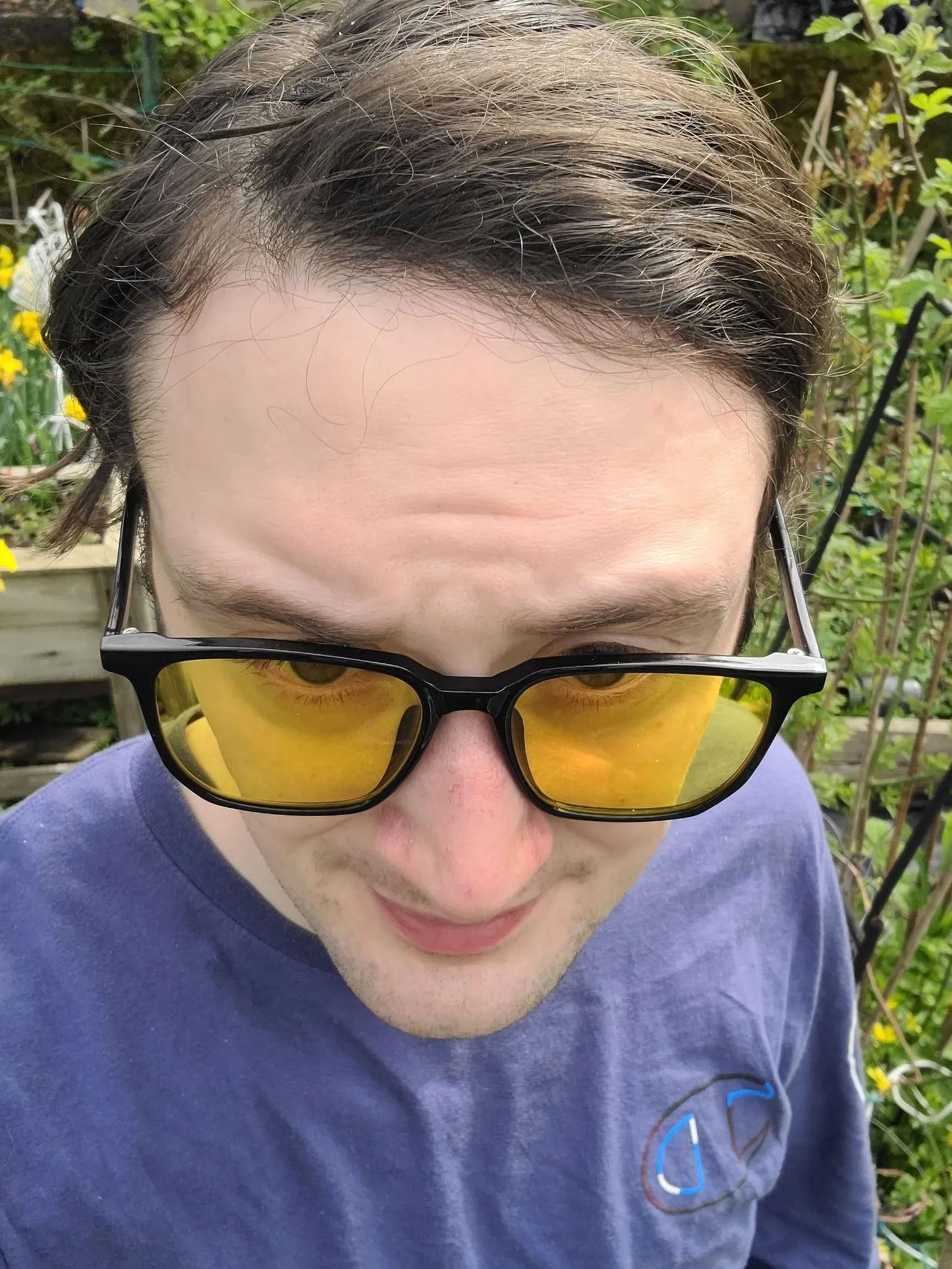 Clear Classic TR90 Trapezoid Tinted Sunglasses with Light Blue Sunwear ...