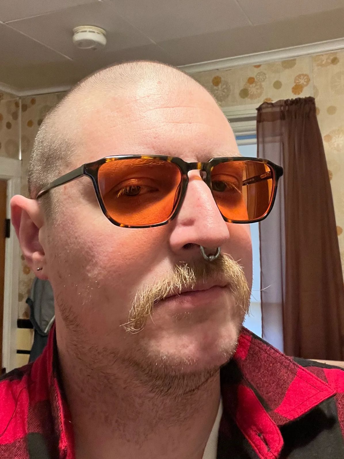 Tortoise Keyhole Bridge Hipster Acetate Tinted Sunglasses with Red ...