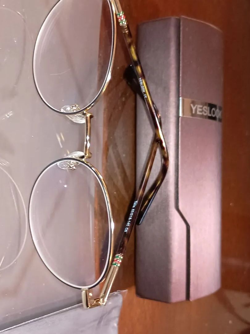 Charcoal Green/Rose Gold Retro-Vintage Metal Round Eyeglasses - Talla