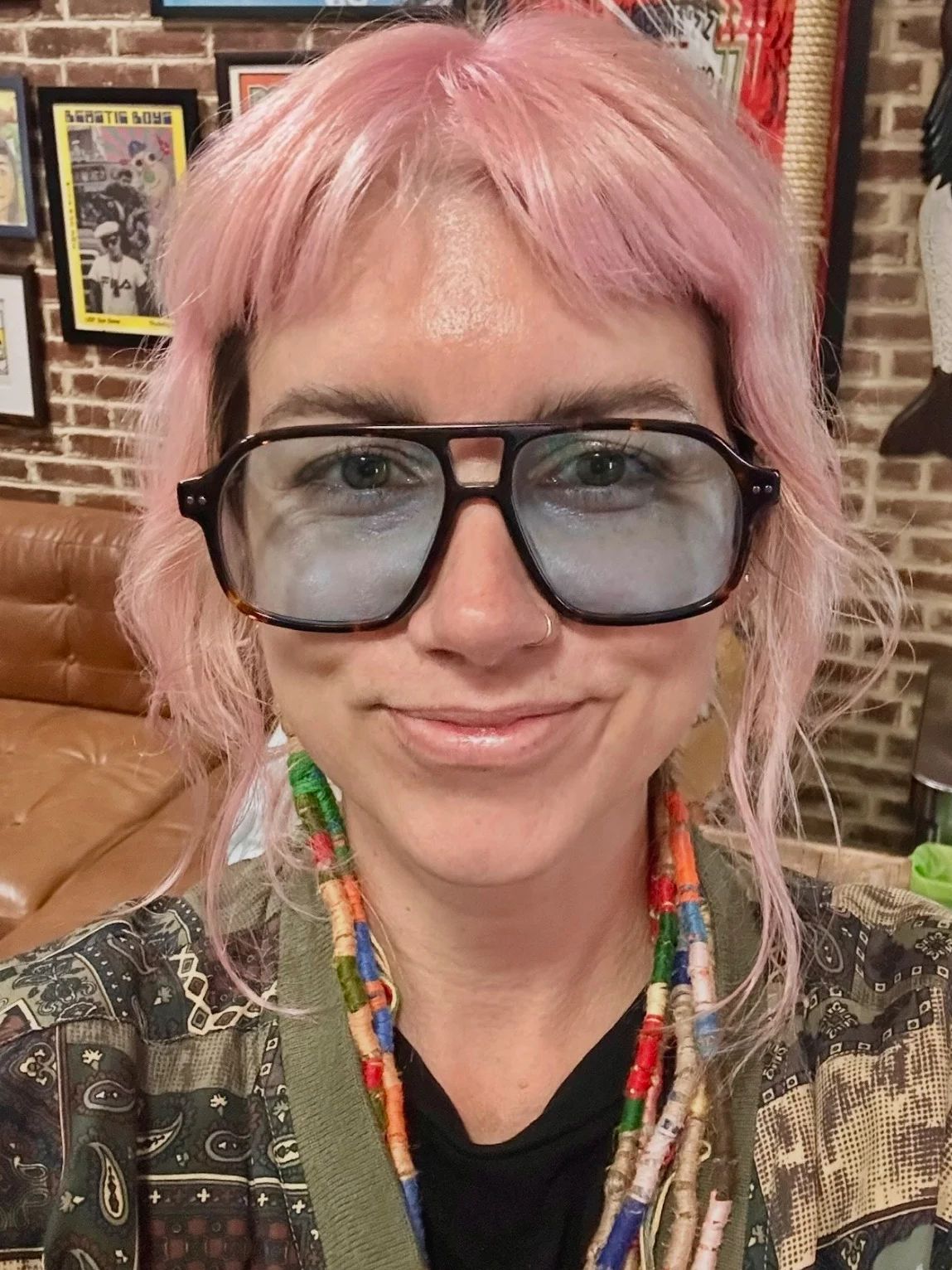 Amber Grandpa Oversized Aviator Eyeglasses - Kingston