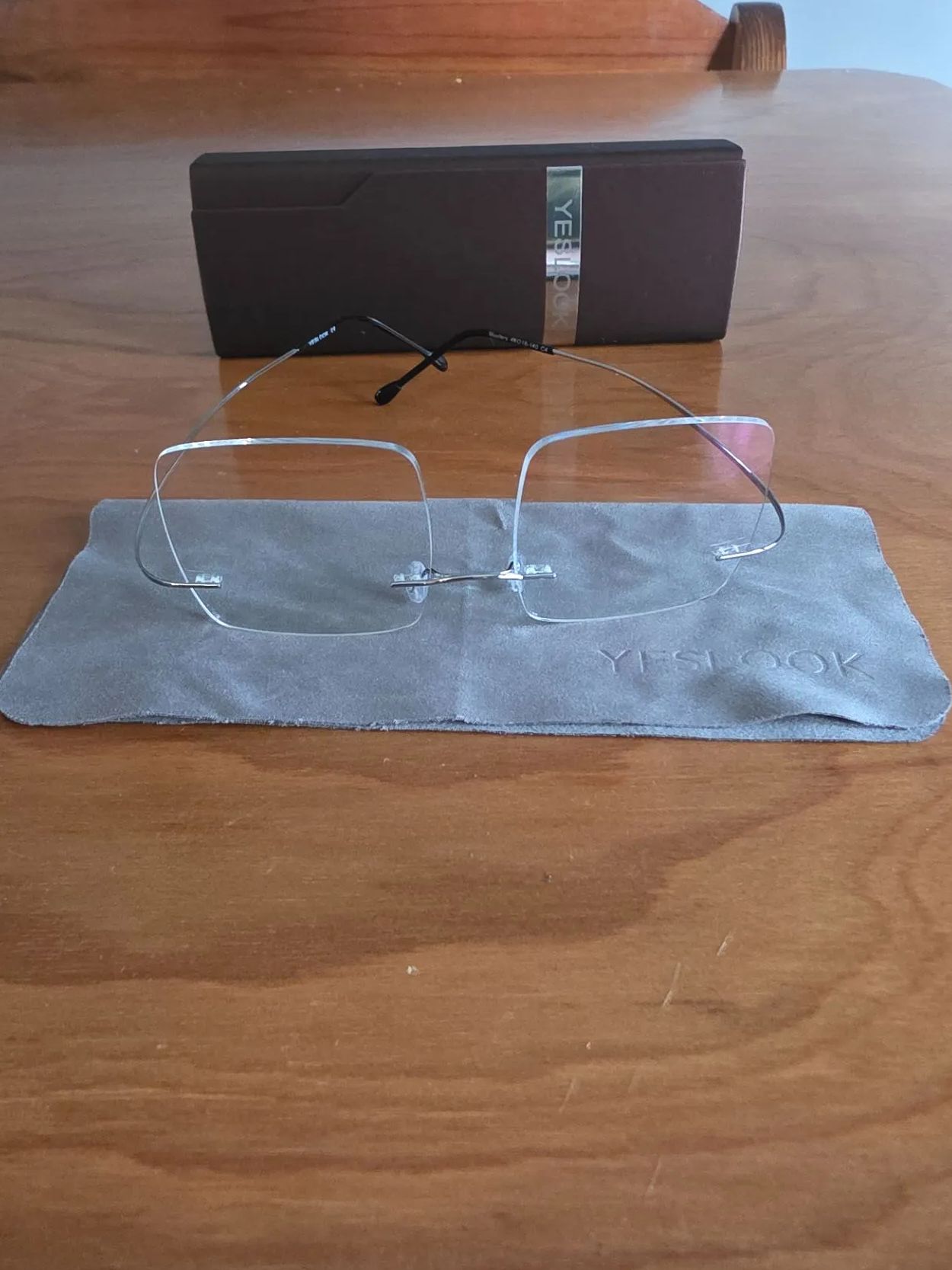 Black Snooker Square Rimless Eyeglasses - Masters